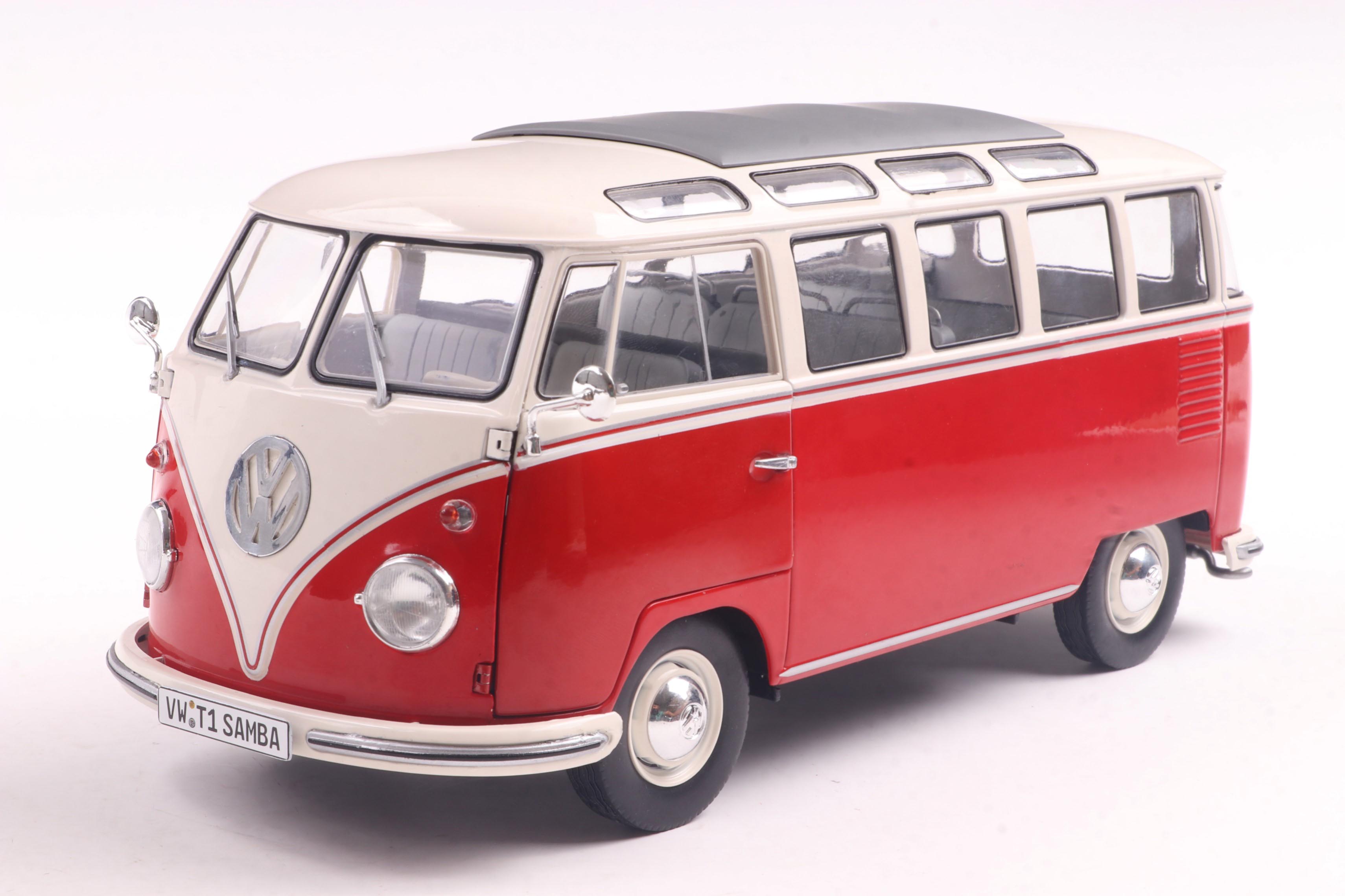 Solido S1813402 VW T1/2b Samba-Bus rot/creme | Menzels Lokschuppen Onlineshop