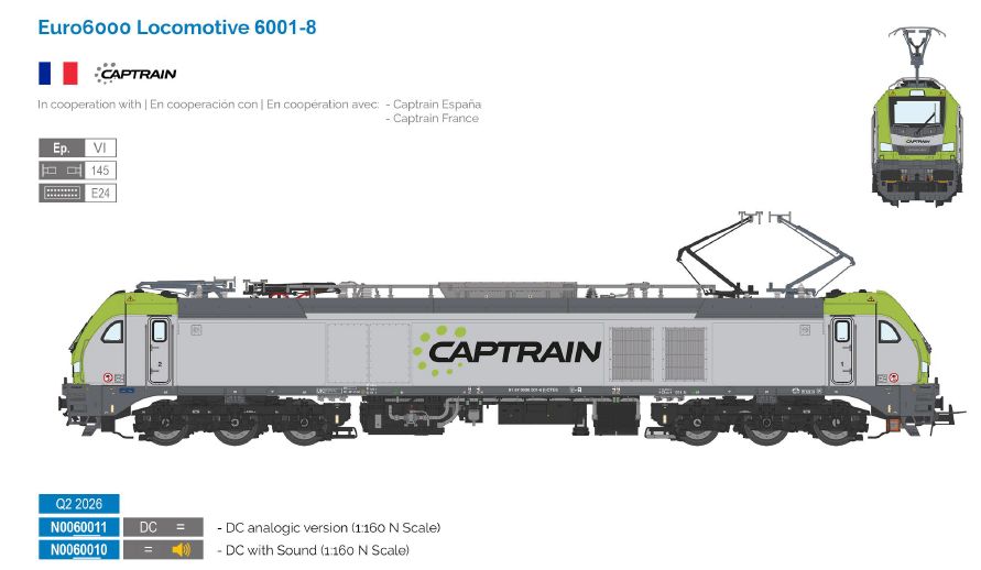 Sudexpress N0060010 Captrain FR E-Lok Euro6000 Ep.6 | Menzels ...
