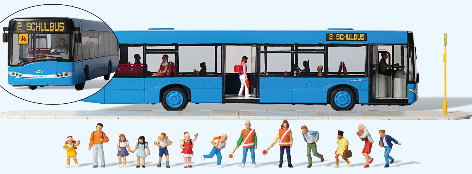 Preiser 13010 Schulbus "Urbino Solaris" - Schulkinder | Menzels ...