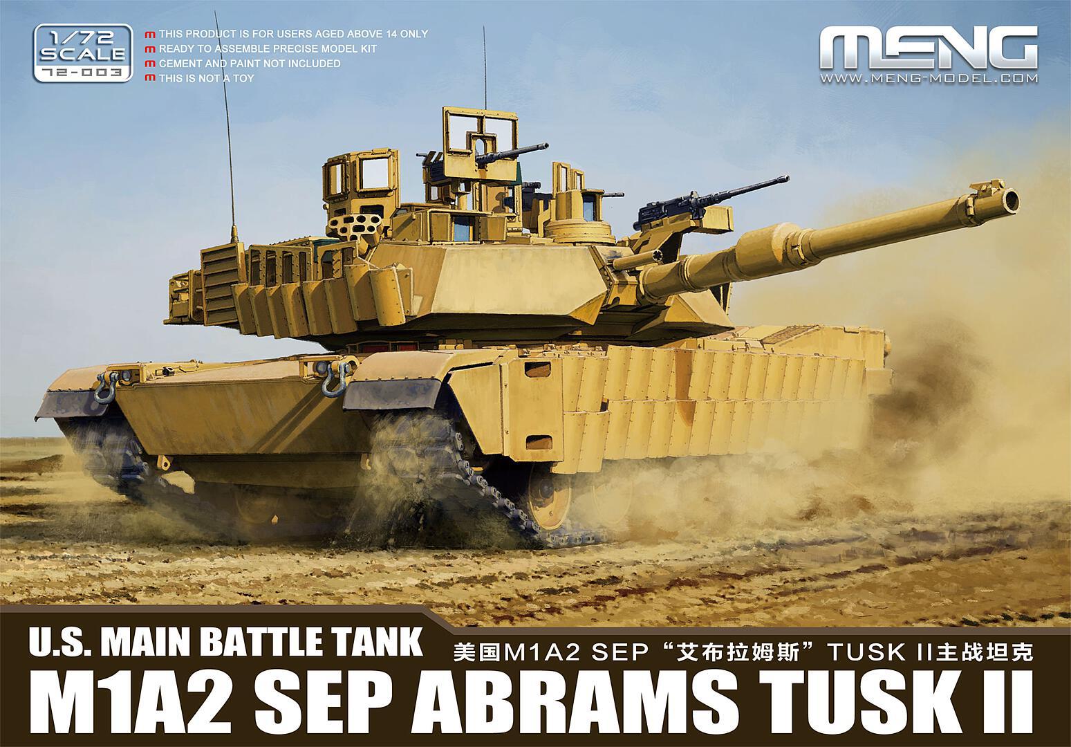 MENG 72-003 M1A2 SEP ABRAMS TUSK II | Menzels Lokschuppen Onlineshop