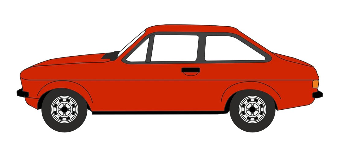 Oxford NESC001 Ford Escort MK2 Lim rot | Menzels Lokschuppen Onlineshop