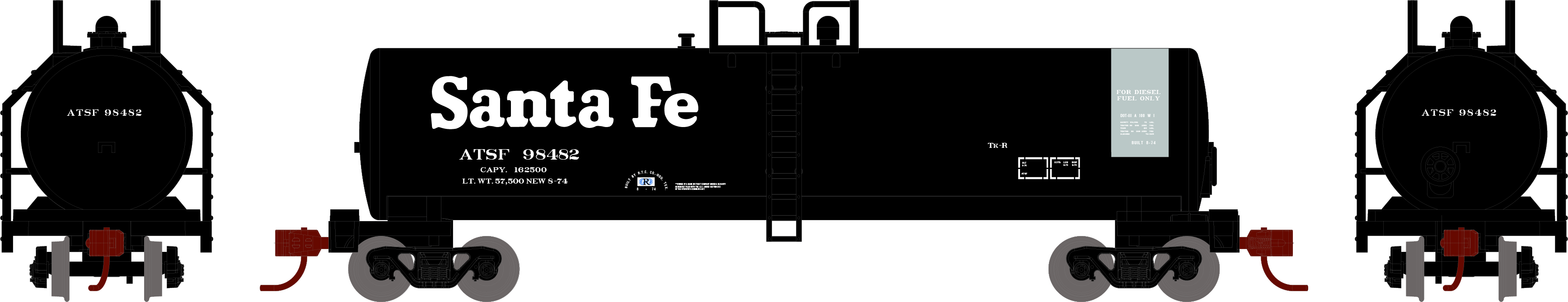 Athearn 13734 ATSF RTC 20.900 Kesselwagen #98482 | Menzels Lokschuppen ...